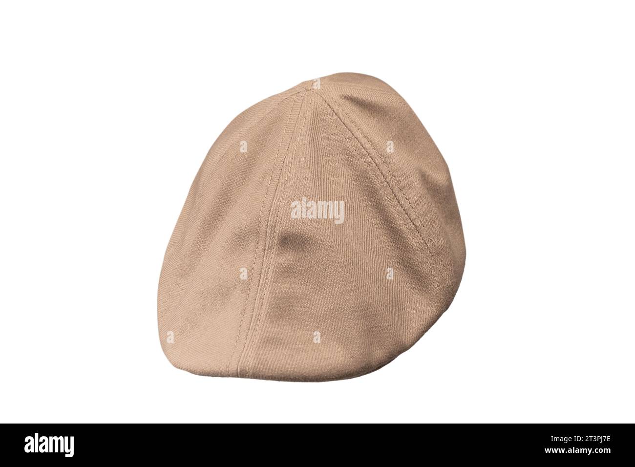 Light brown ascot cap isolated on a white background Stock Photo - Alamy