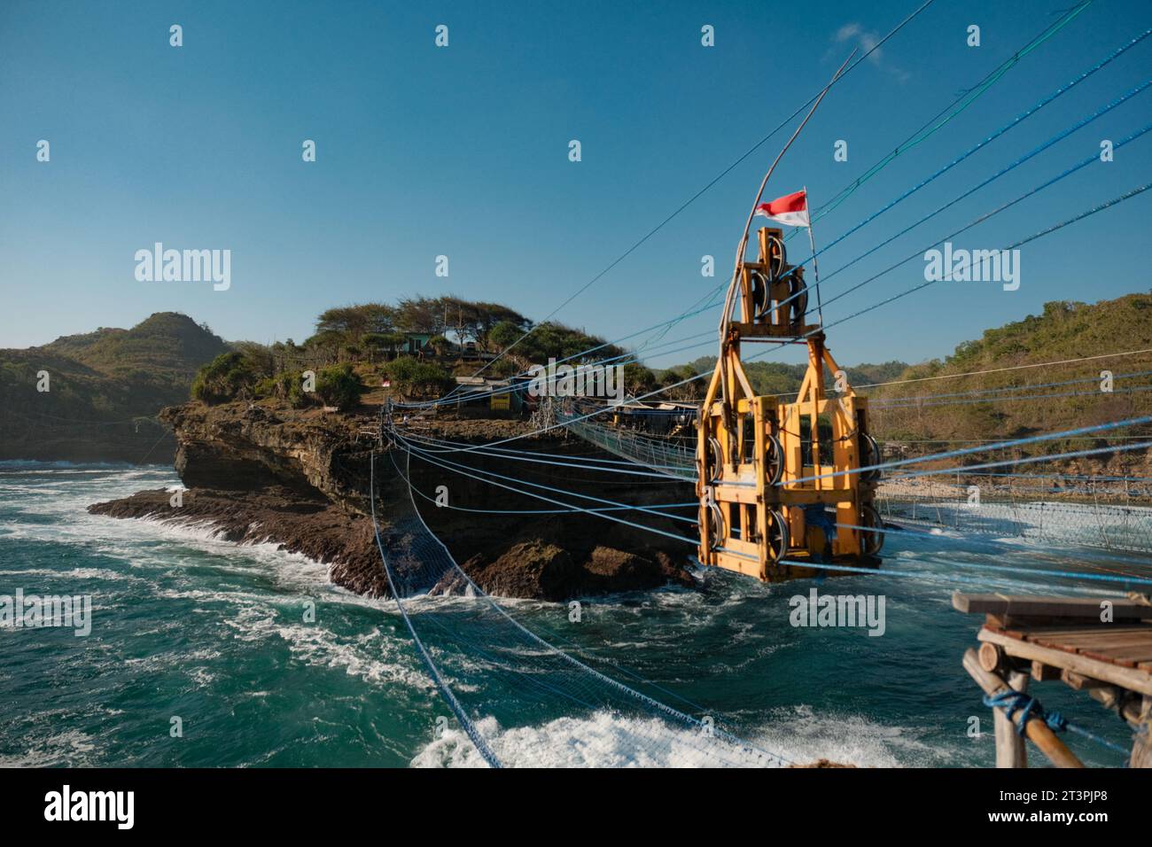 Behold the awe-inspiring sight of the Timang Beach gondola, captured in ...