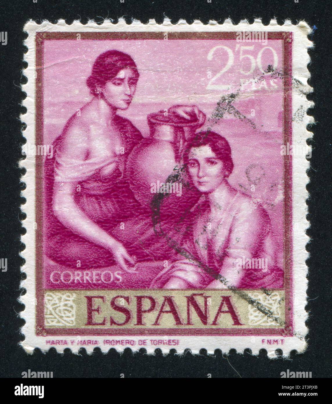 SPAIN - CIRCA 1965: stamp printed by Spain, shows picture of Martha and ...
