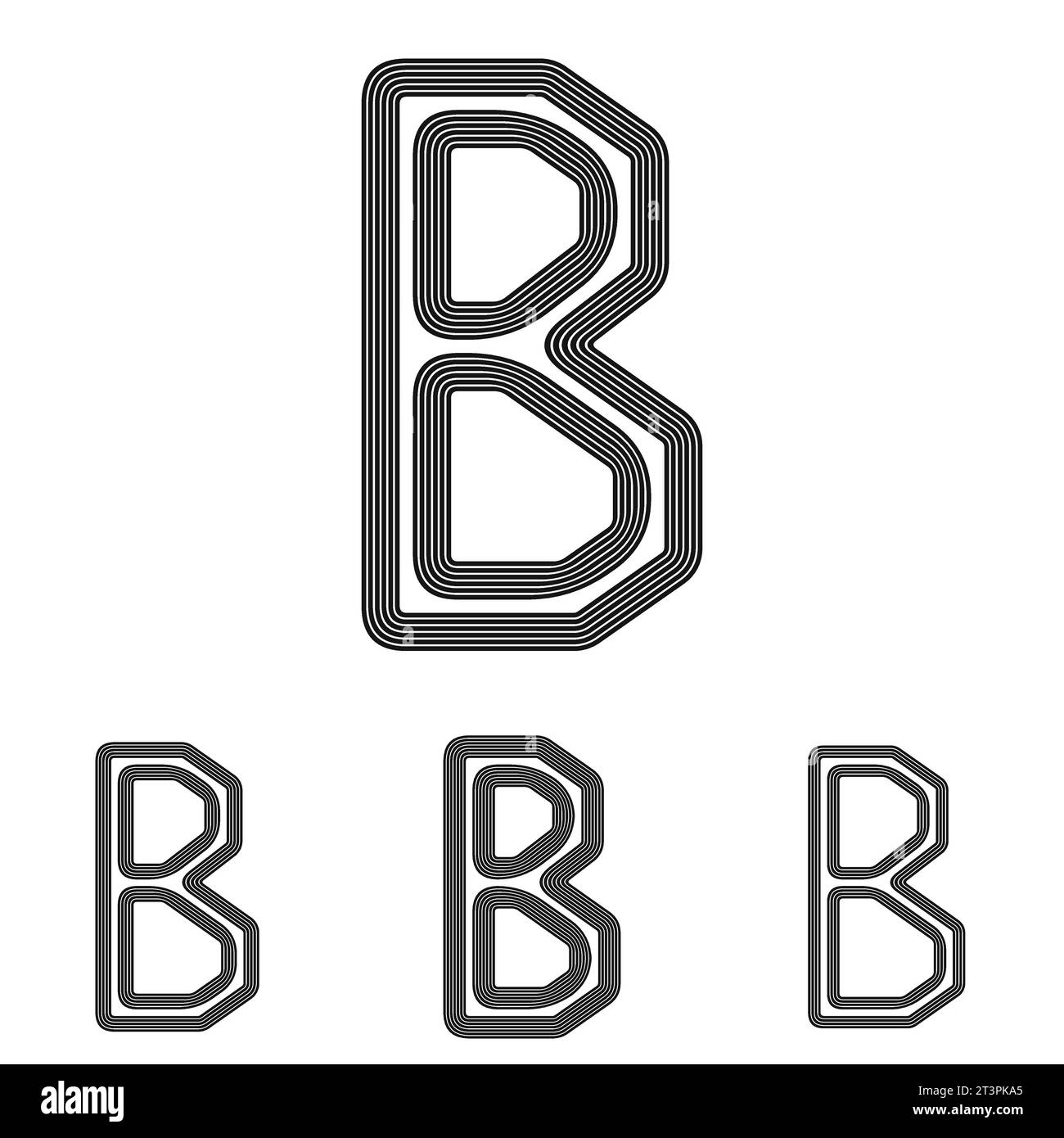 Black b letter logo design set Royalty Free Vector Image Stock Vector ...