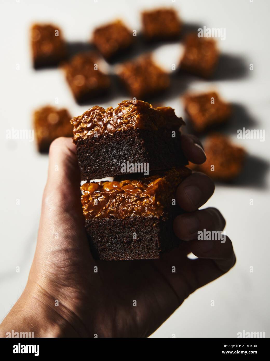 Salted Caramel Cornflake Brownies. Brownie with crunchy top of ...