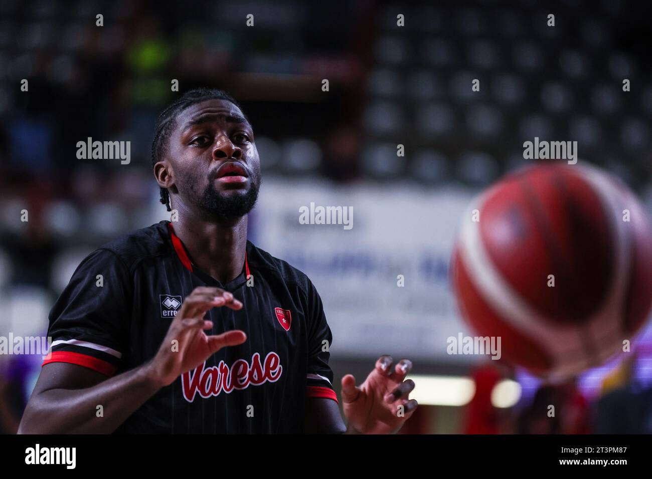 Varese, Italy. 25th Oct, 2023. Gabe Brown #44 of Itelyum Varese looks ...