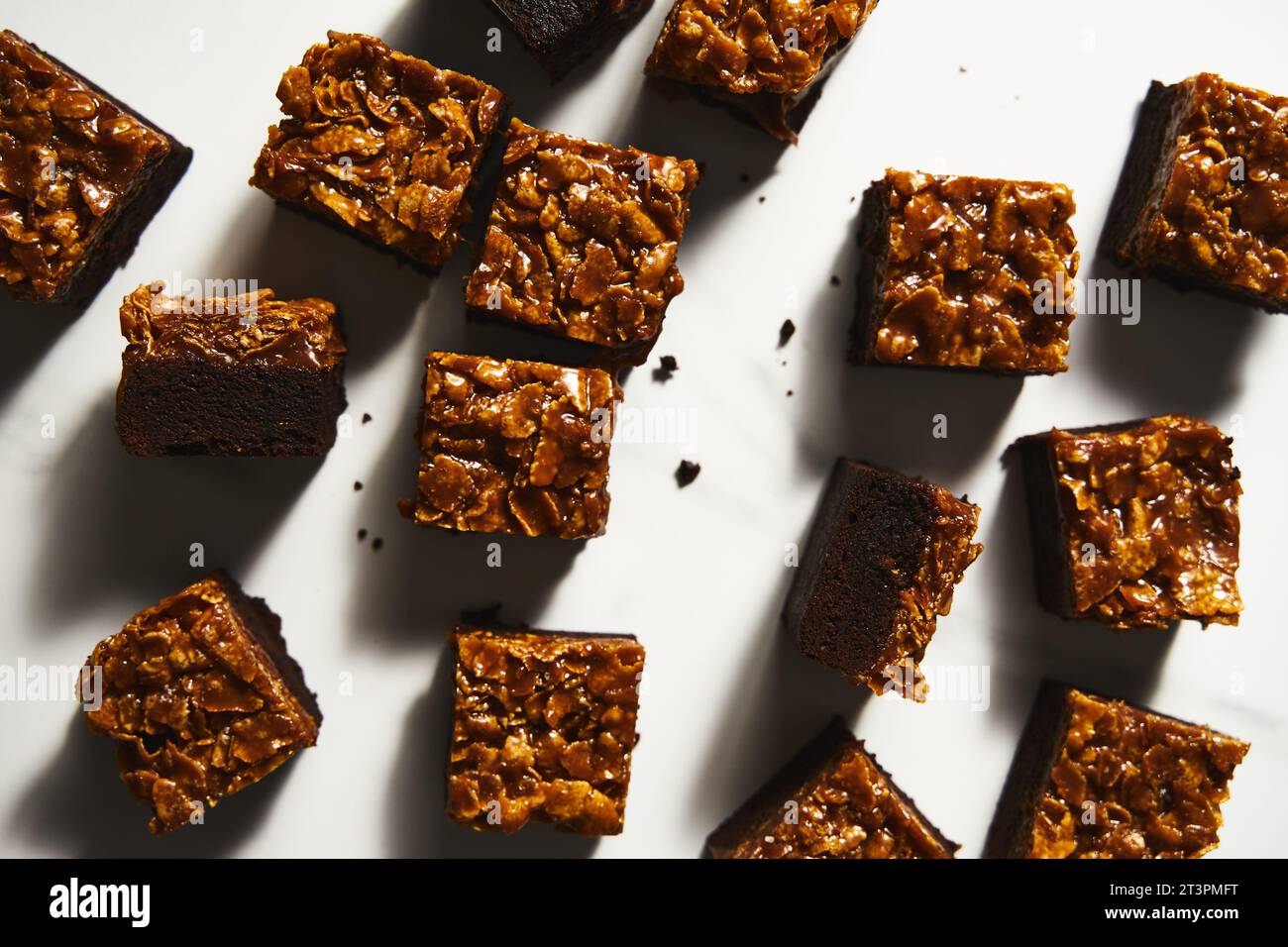 Salted Caramel Cornflake Brownies. Brownie with crunchy top of ...