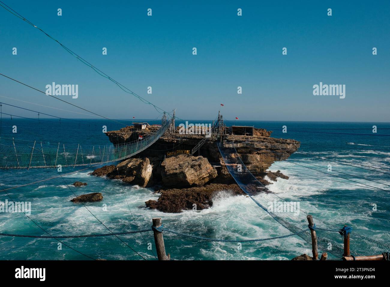 Marvel at the awe-inspiring vista of Timang Beach from the landside ...