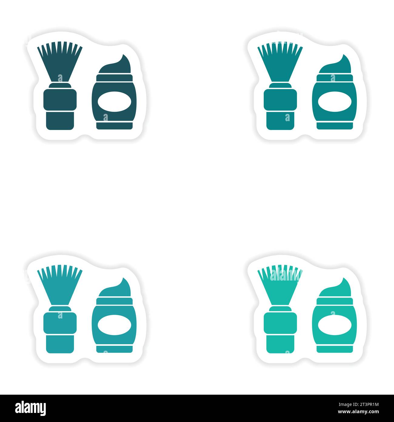 Concept Stylish Paper Sticker On White Background Vector Image Stock