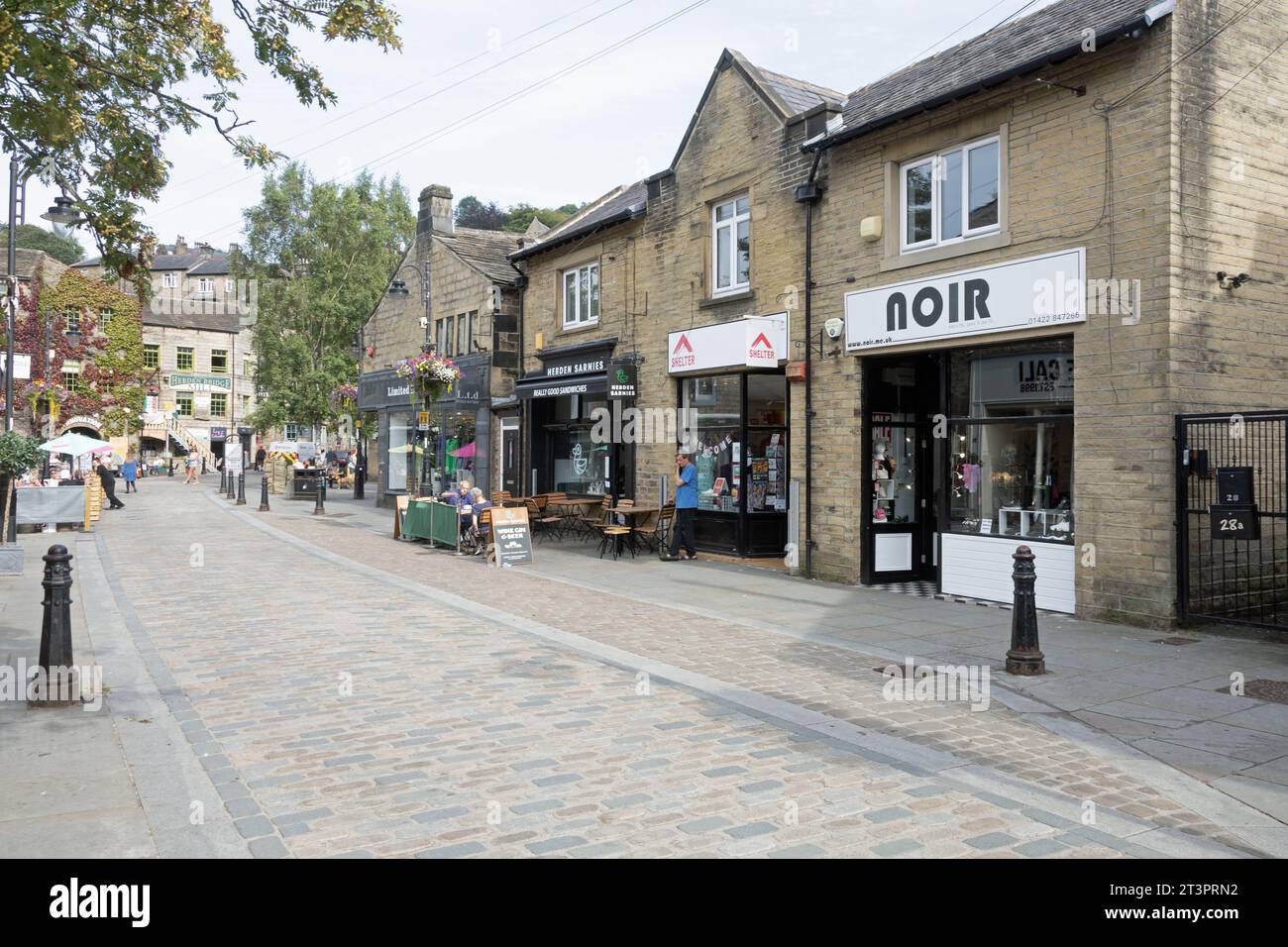 Bridge St Hebden Bridge West Yorkshire England Stock Photo - Alamy