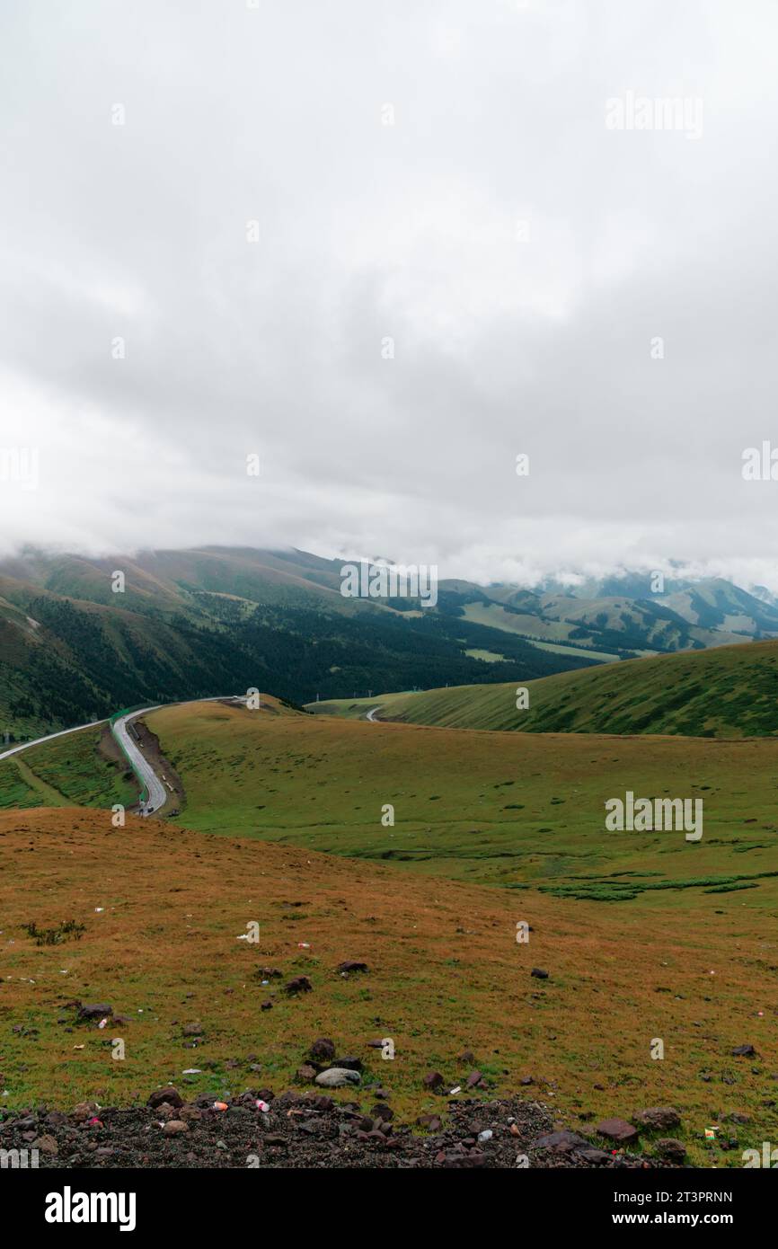 Plateau Roads in Western China Stock Photo - Alamy