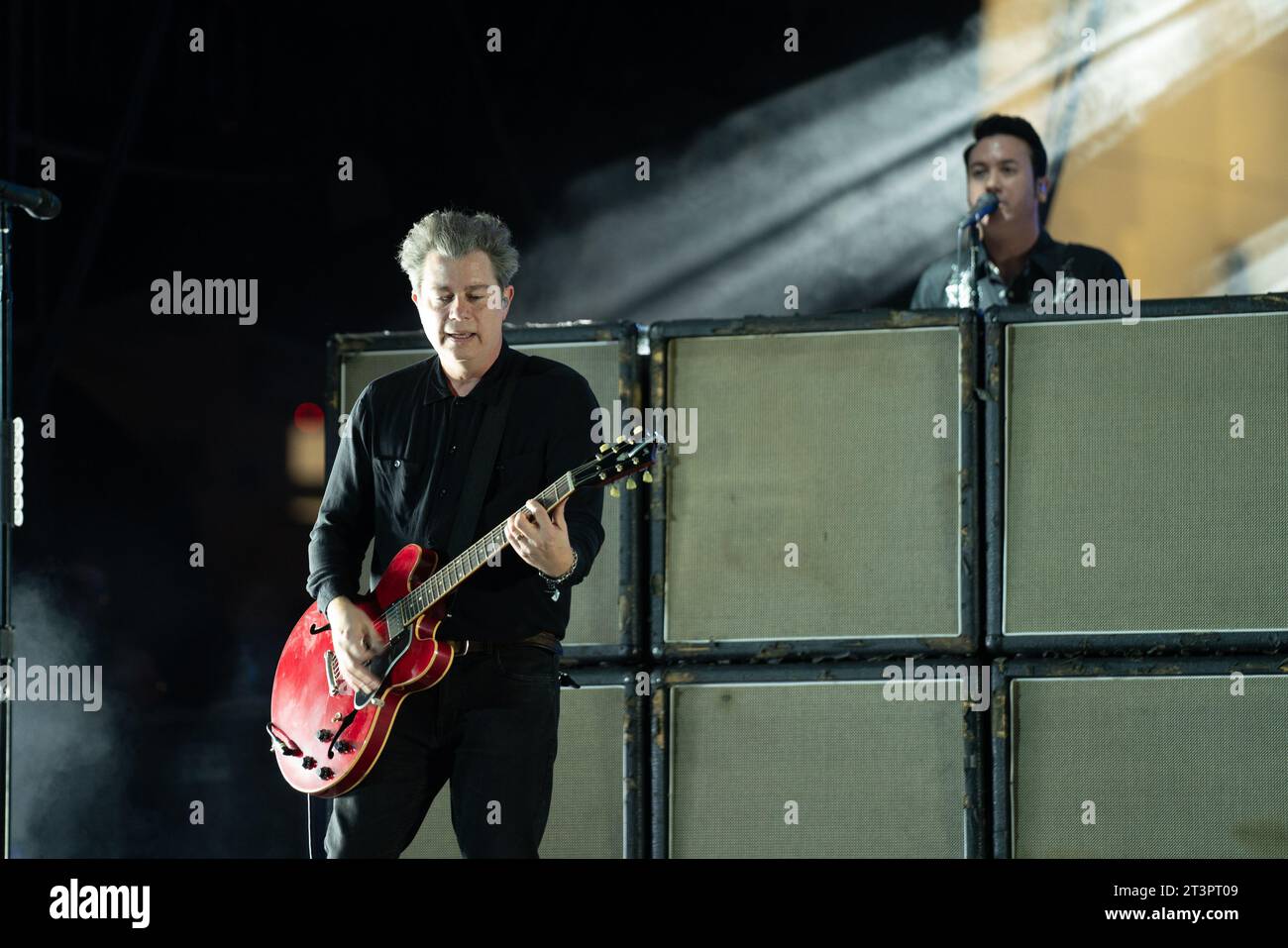Las Vegas, USA. 22nd Oct, 2023. Jason White of Green Day performs at ...