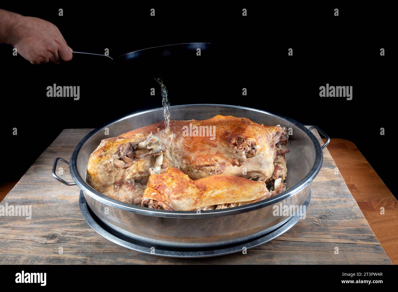 Turkish cuisine Whole lamb for roasting. A whole roasted lamb in a ...