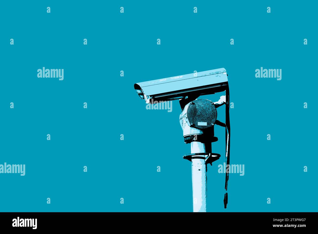Remotely controlled CCTV camera on top of a pole Stock Photo - Alamy