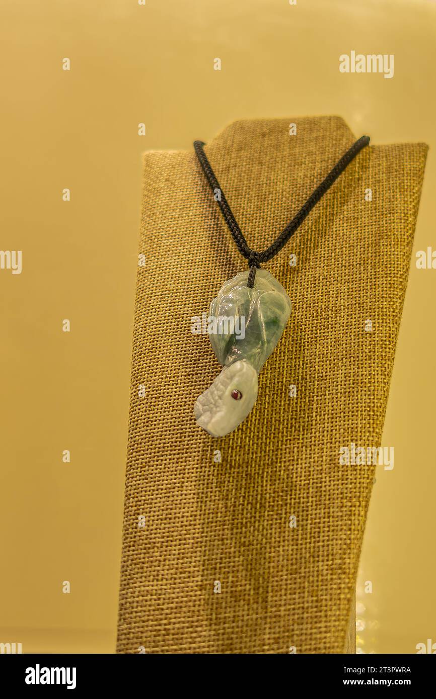 Guatemala, La Antigua - July 20, 2023: Jade Maya Museum. Necklace ...