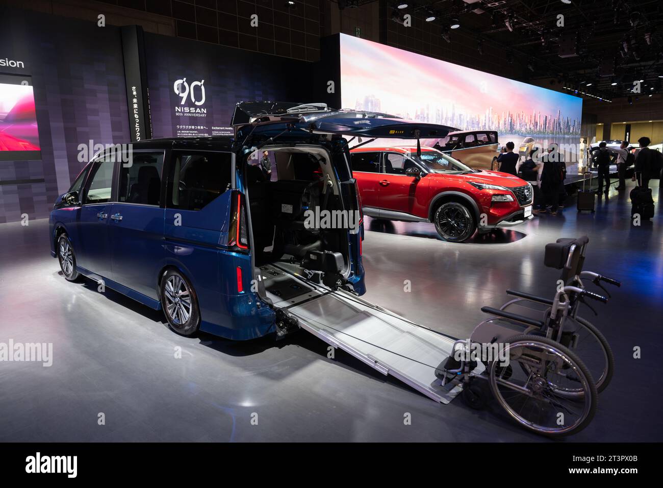 Tokyo, Japan. 26th Oct, 2023. The Nissan Motors exhibit featuring a ...