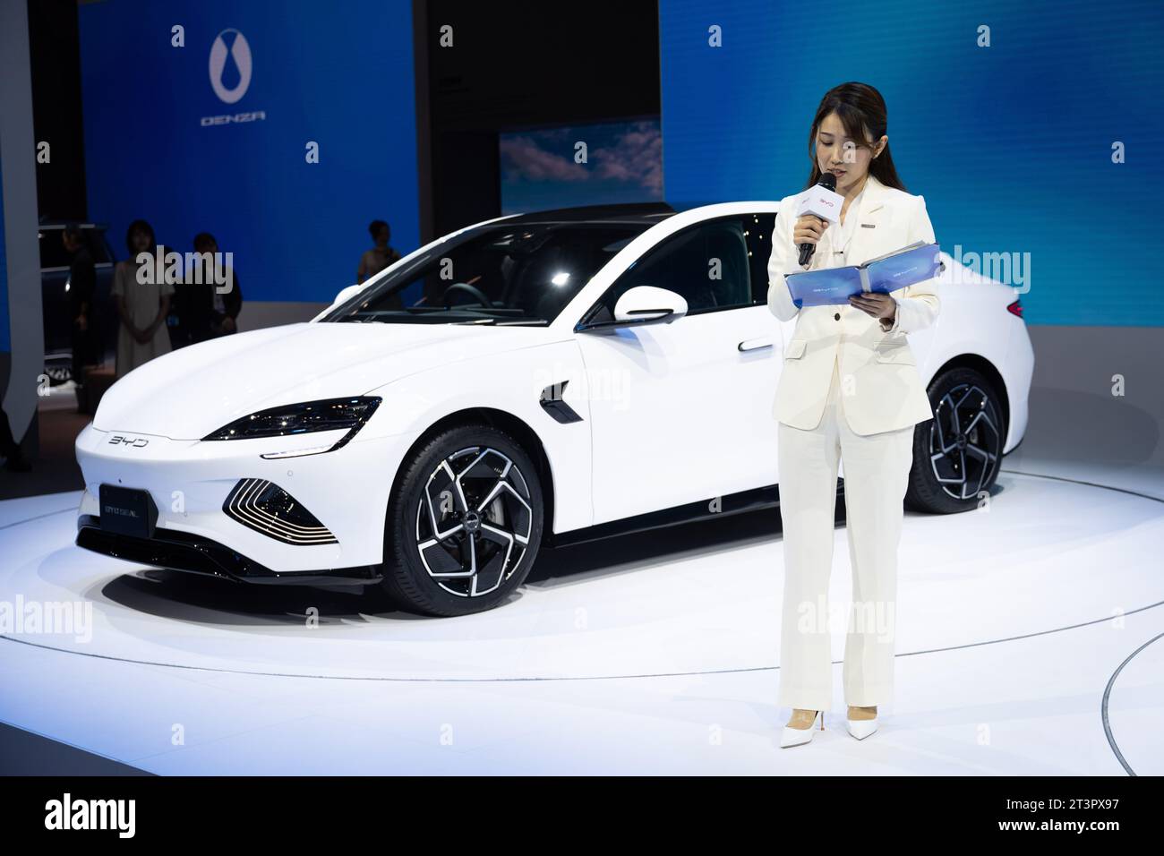 Tokyo, Japan. 26th Oct, 2023. A presentation by BYD Company, a Chinese ...