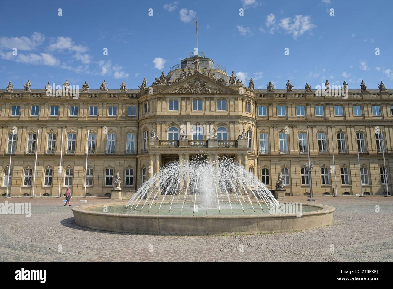 Brunnen, Wasserspiel, Ehrenhof, Neues Schloß, Schloßplatz, Stuttgart ...