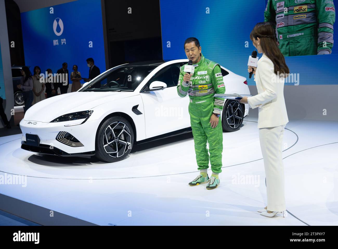 Tokyo, Japan. 26th Oct, 2023. A presentation by BYD Company, a Chinese ...