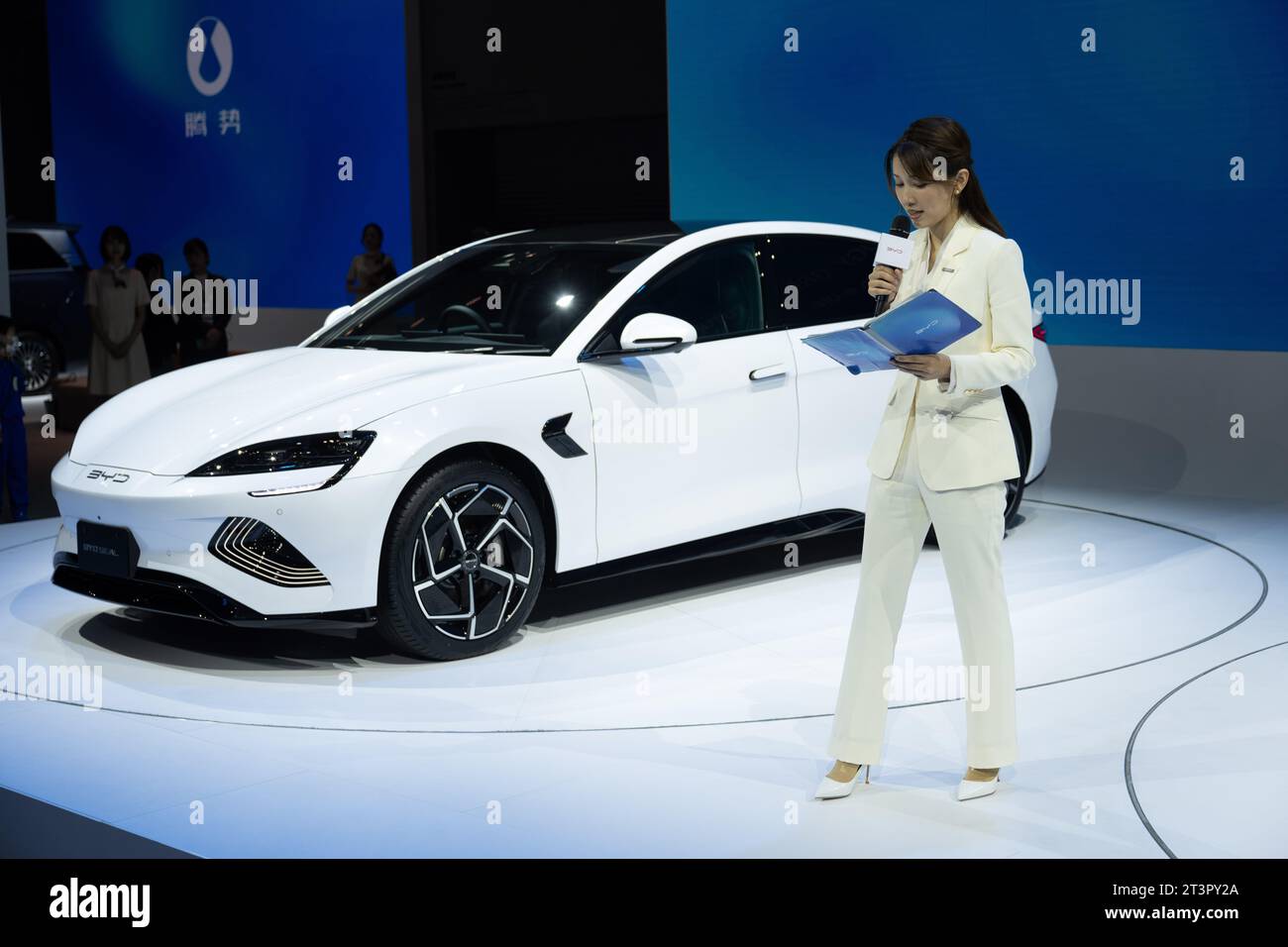 Tokyo, Japan. 26th Oct, 2023. A presentation by BYD Company, a Chinese ...