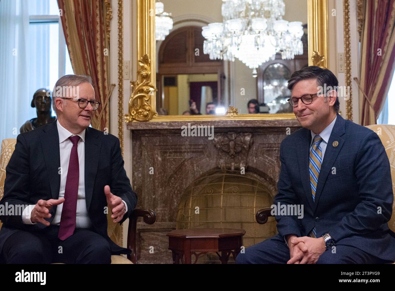 Prime Minister of Australia Anthony Albanese talks with recently ...