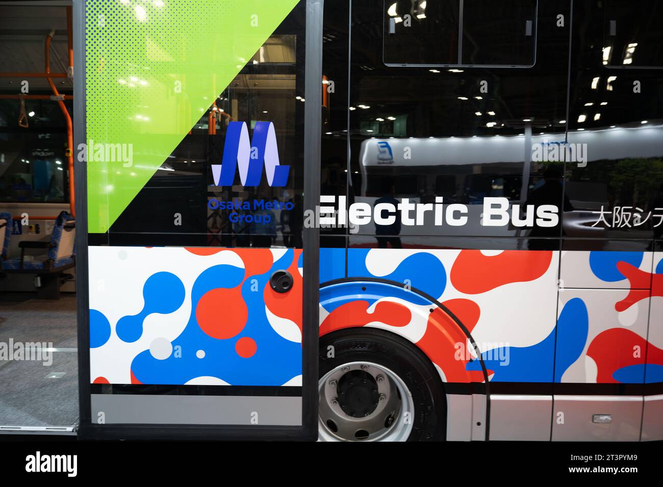 Tokyo, Japan. 26th Oct, 2023. An Osaka Metro electric bus promoting the ...