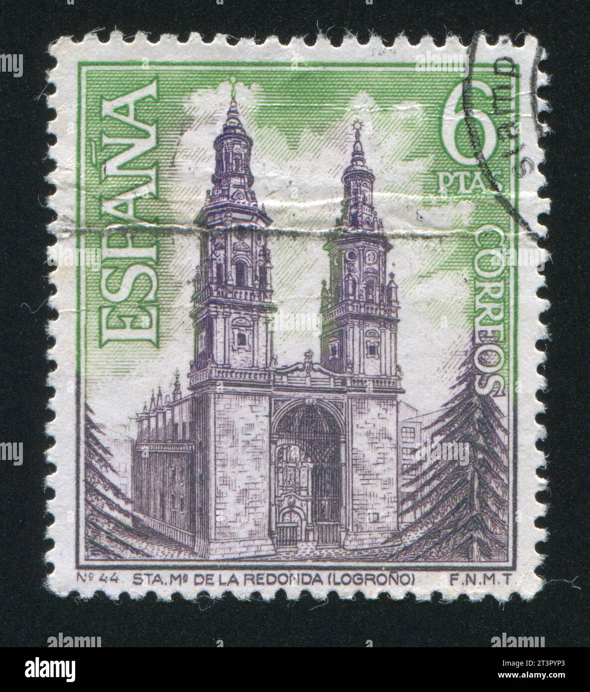 SPAIN - CIRCA 1976: stamp printed by Spain, shows St. Maria de la ...