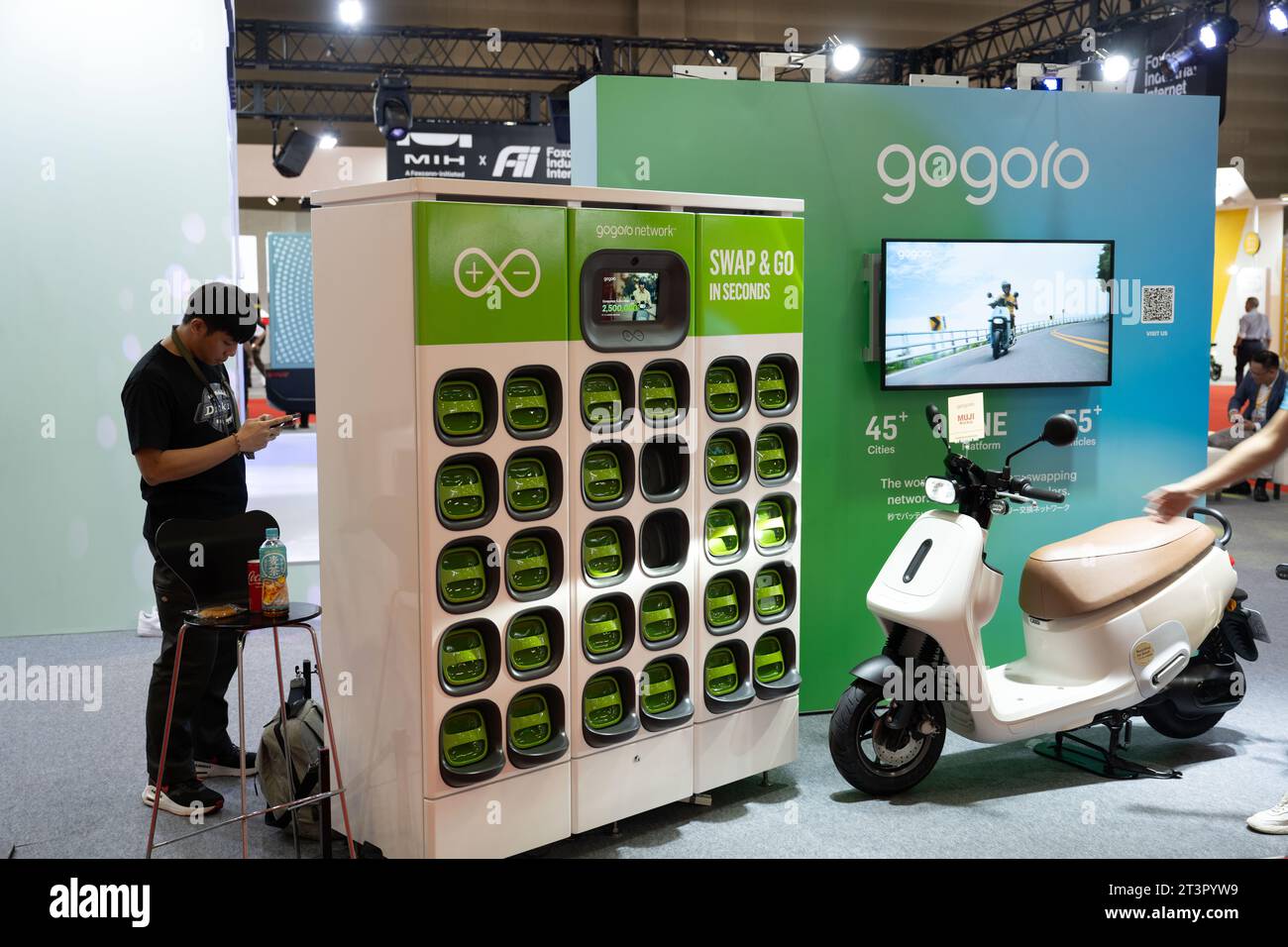 Tokyo, Japan. 26th Oct, 2023. The Gogoro Global, a Taiwanese rideshare ...