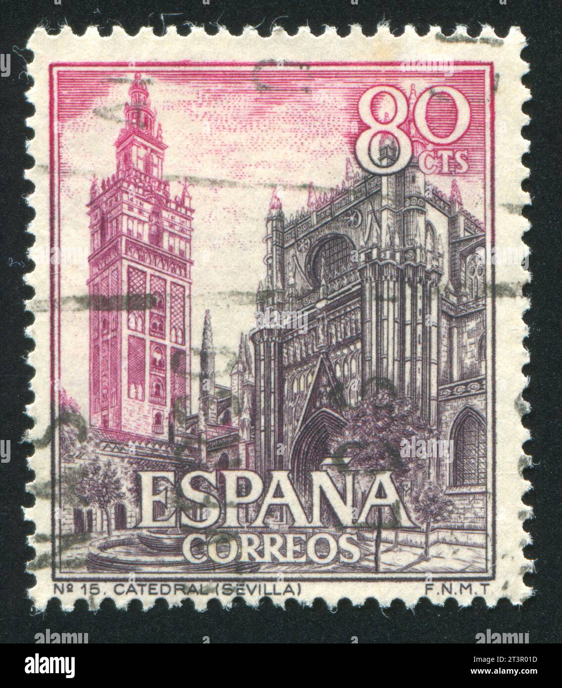 SPAIN - CIRCA 1965: stamp printed by Spain, shows La Giralda and ...
