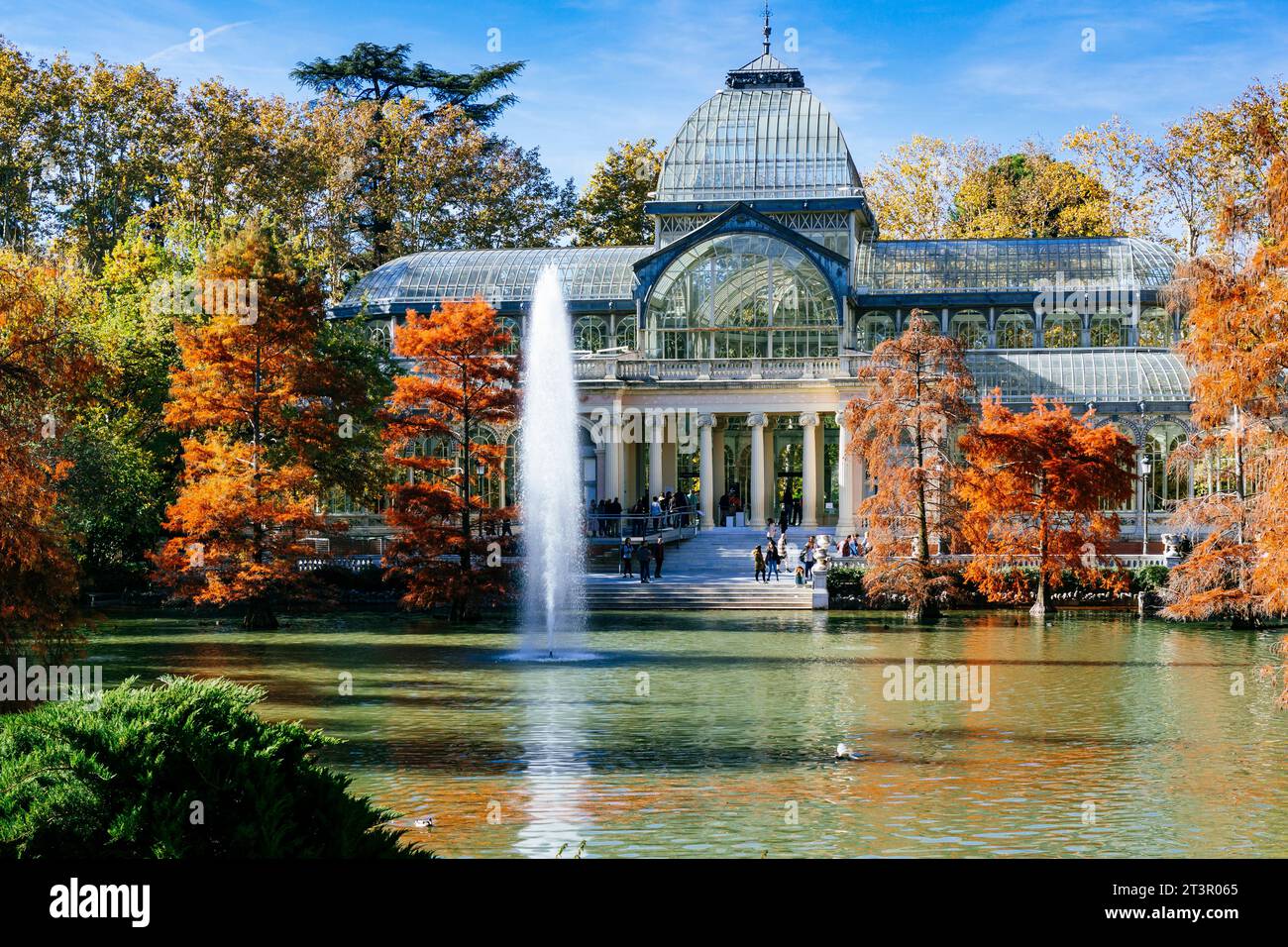 The Palacio de Cristal, Glass Palace, is a conservatory located in ...