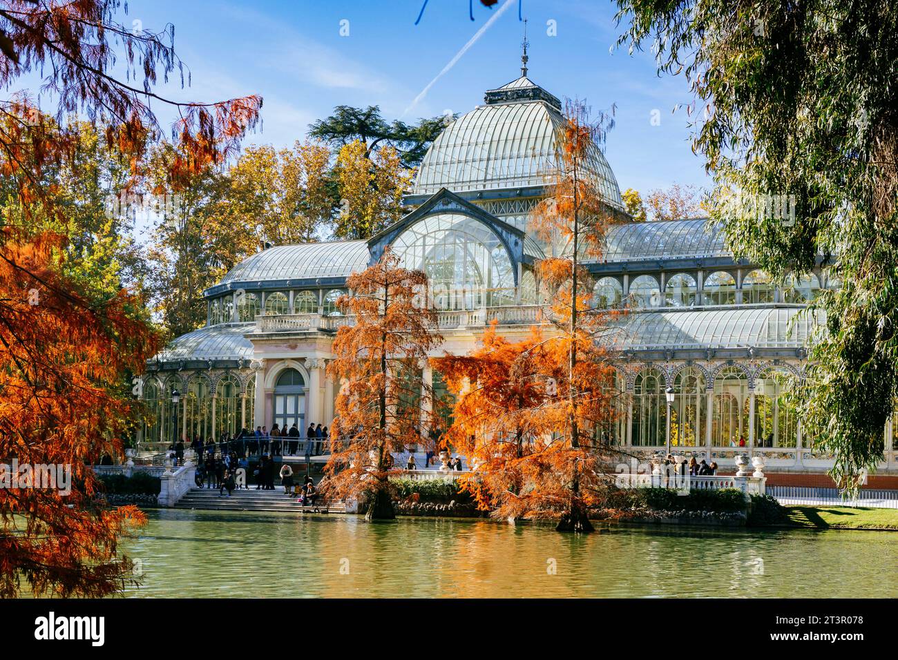 The Palacio de Cristal, Glass Palace, is a conservatory located in ...