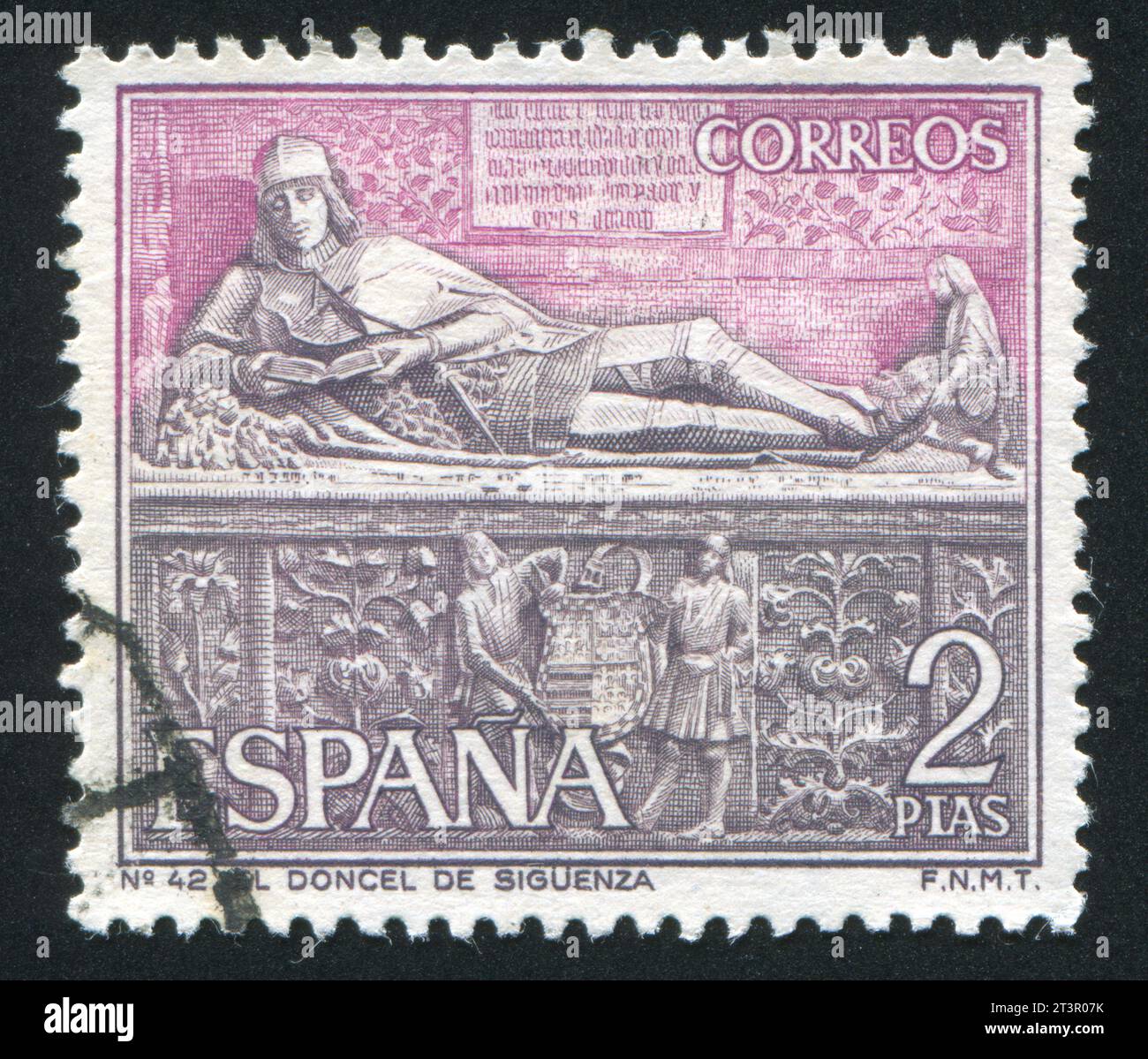 SPAIN - CIRCA 1968: stamp printed by Spain, shows Tomb of Martin ...