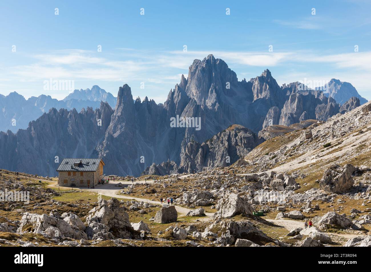 Rifugio Lavaredo in The Tre Cime Natural Park, Cadini di Misurina ...