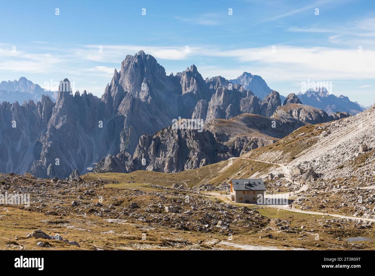 Rifugio Lavaredo in The Tre Cime Natural Park, Cadini di Misurina ...