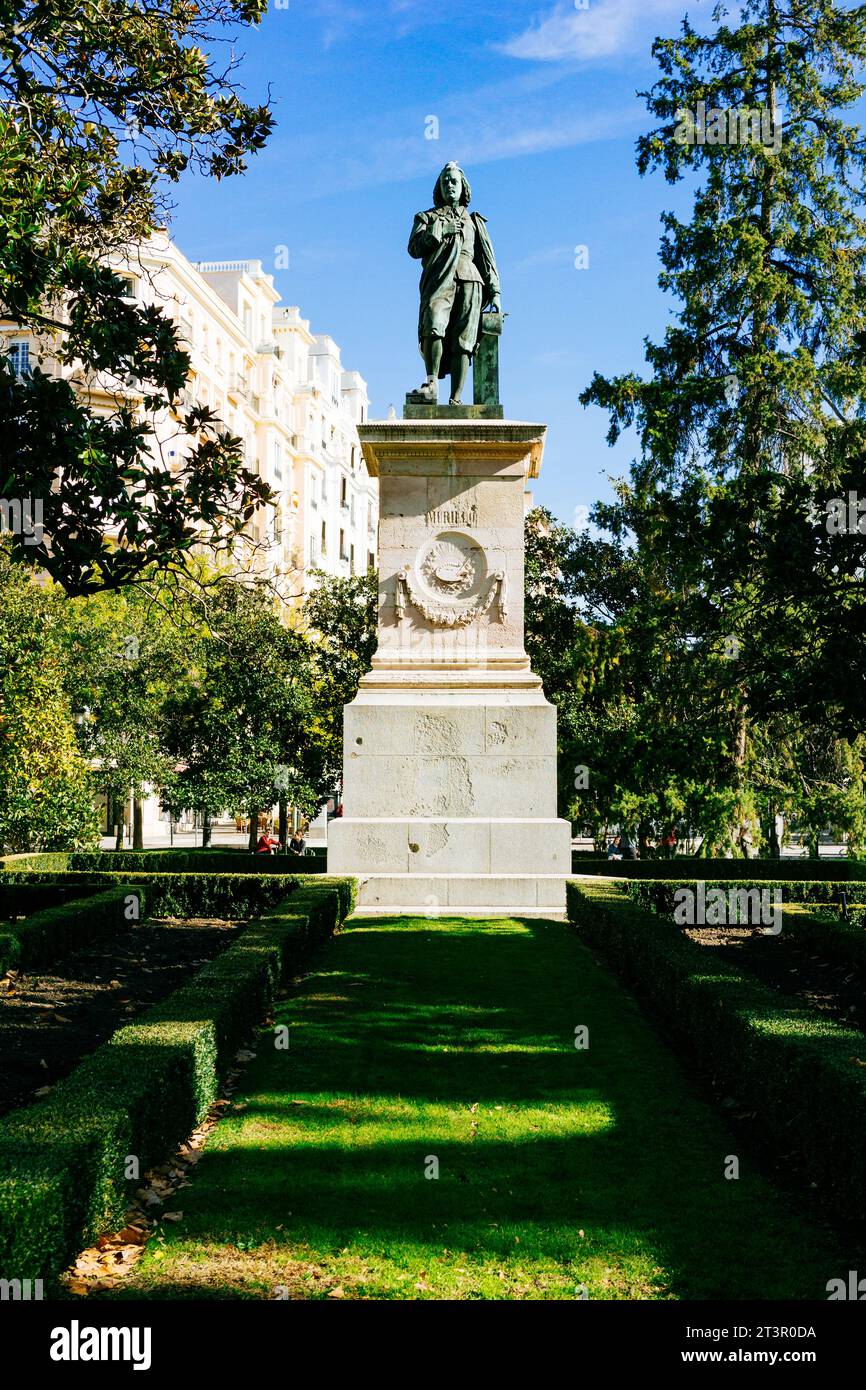 Monument dedicated to the painter Murillo on one side of the Prado ...