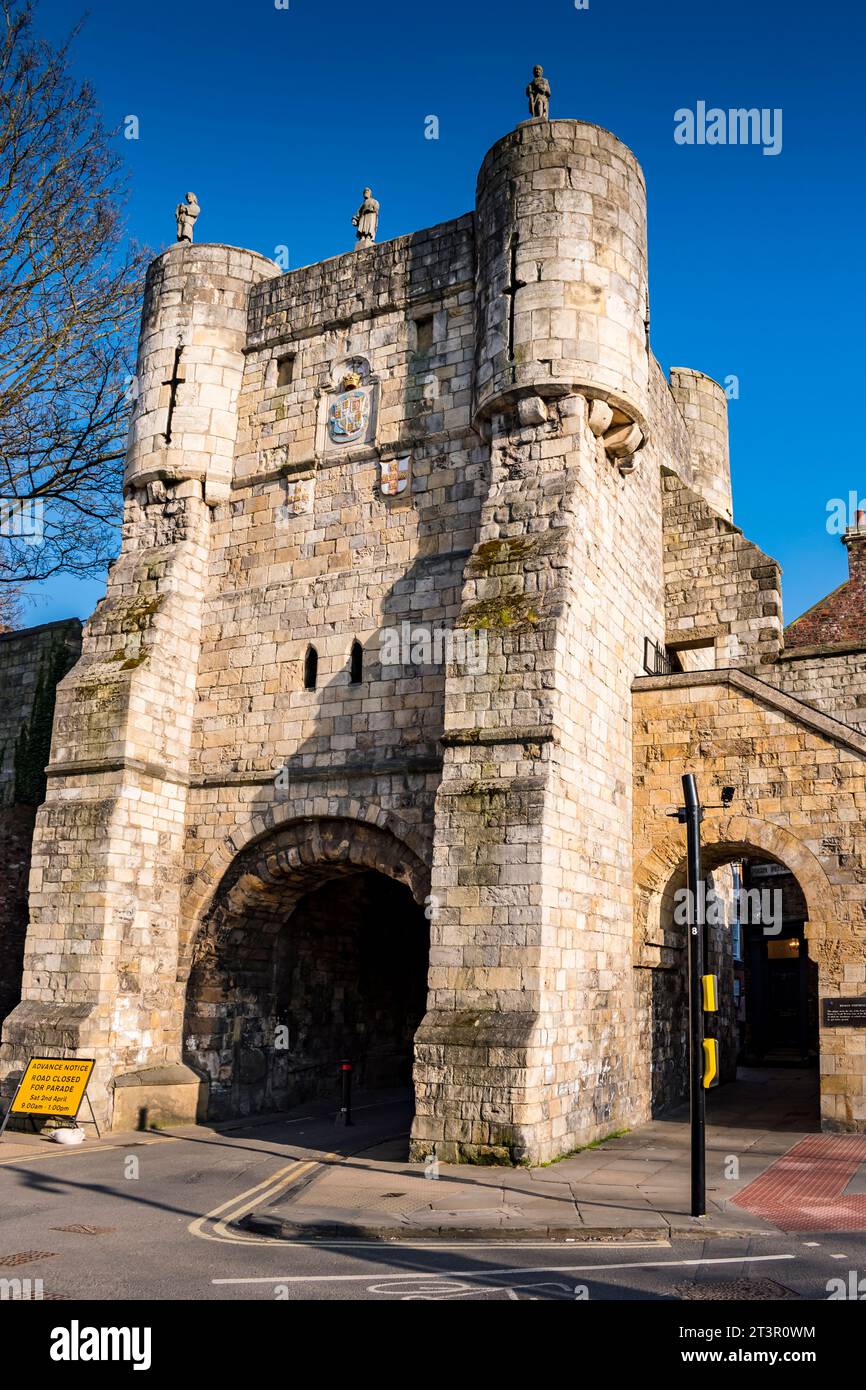 Bootham Bar, seen from outside, one of the four main entrances to the ...