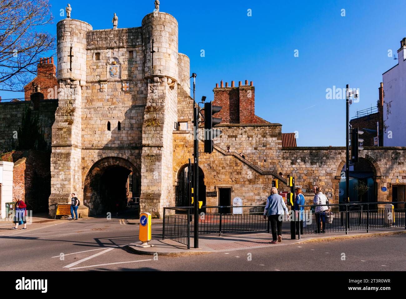 Bootham Bar, seen from outside, one of the four main entrances to the ...