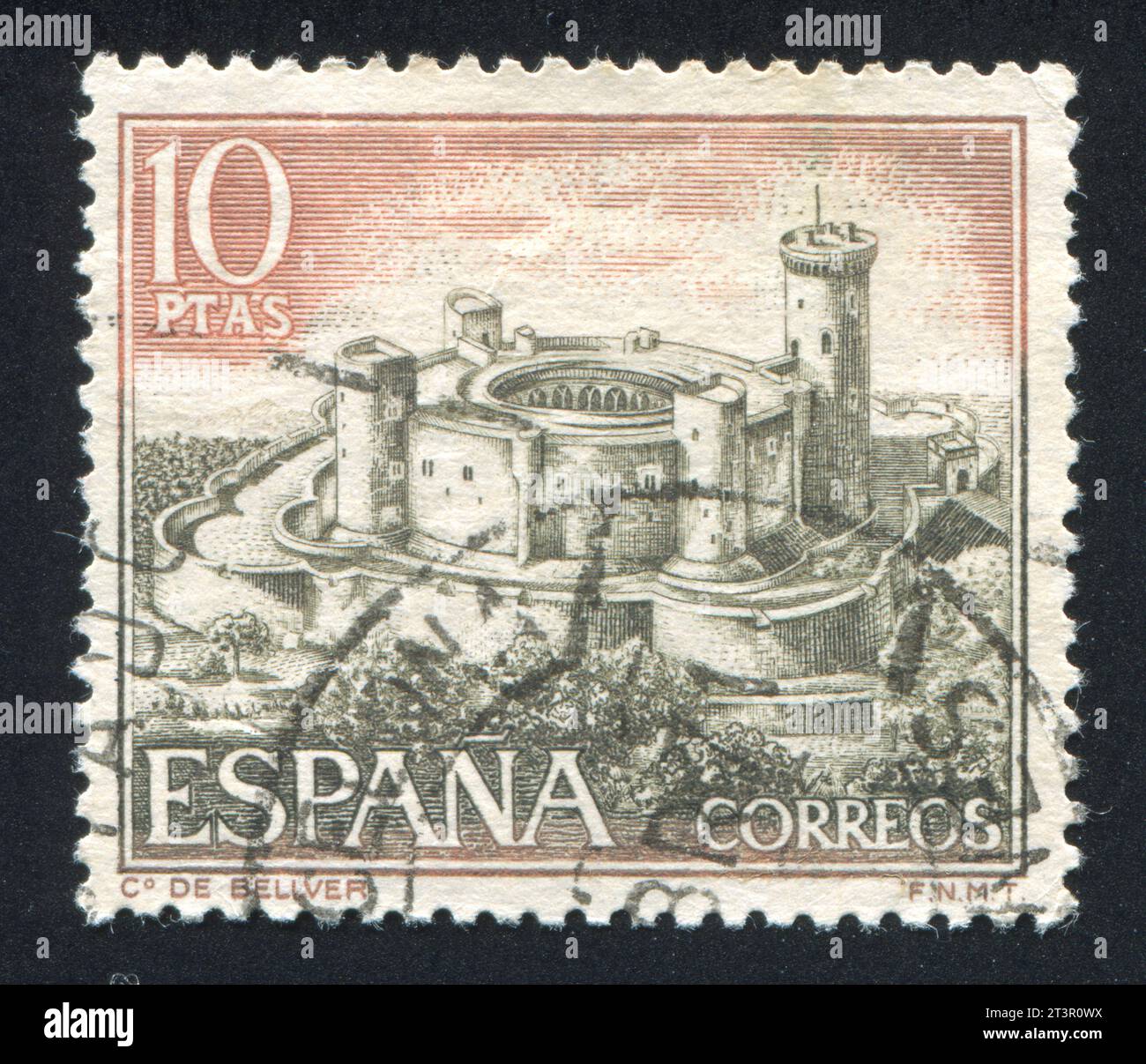 SPAIN - CIRCA 1970: stamp printed by Spain, shows Bellver, circa 1970 ...