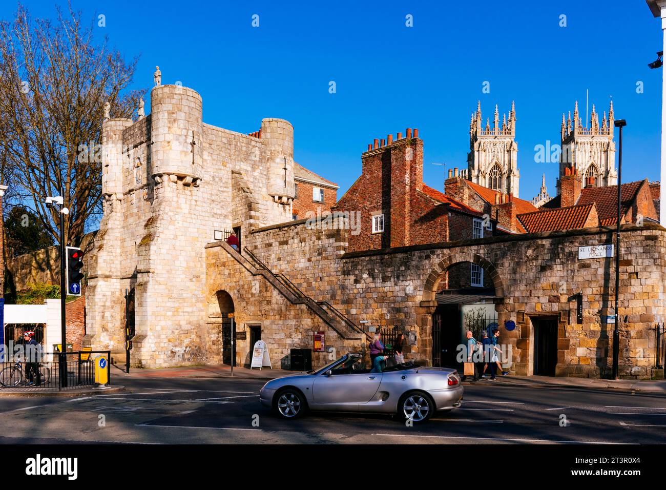 Bootham Bar, seen from outside, one of the four main entrances to the ...