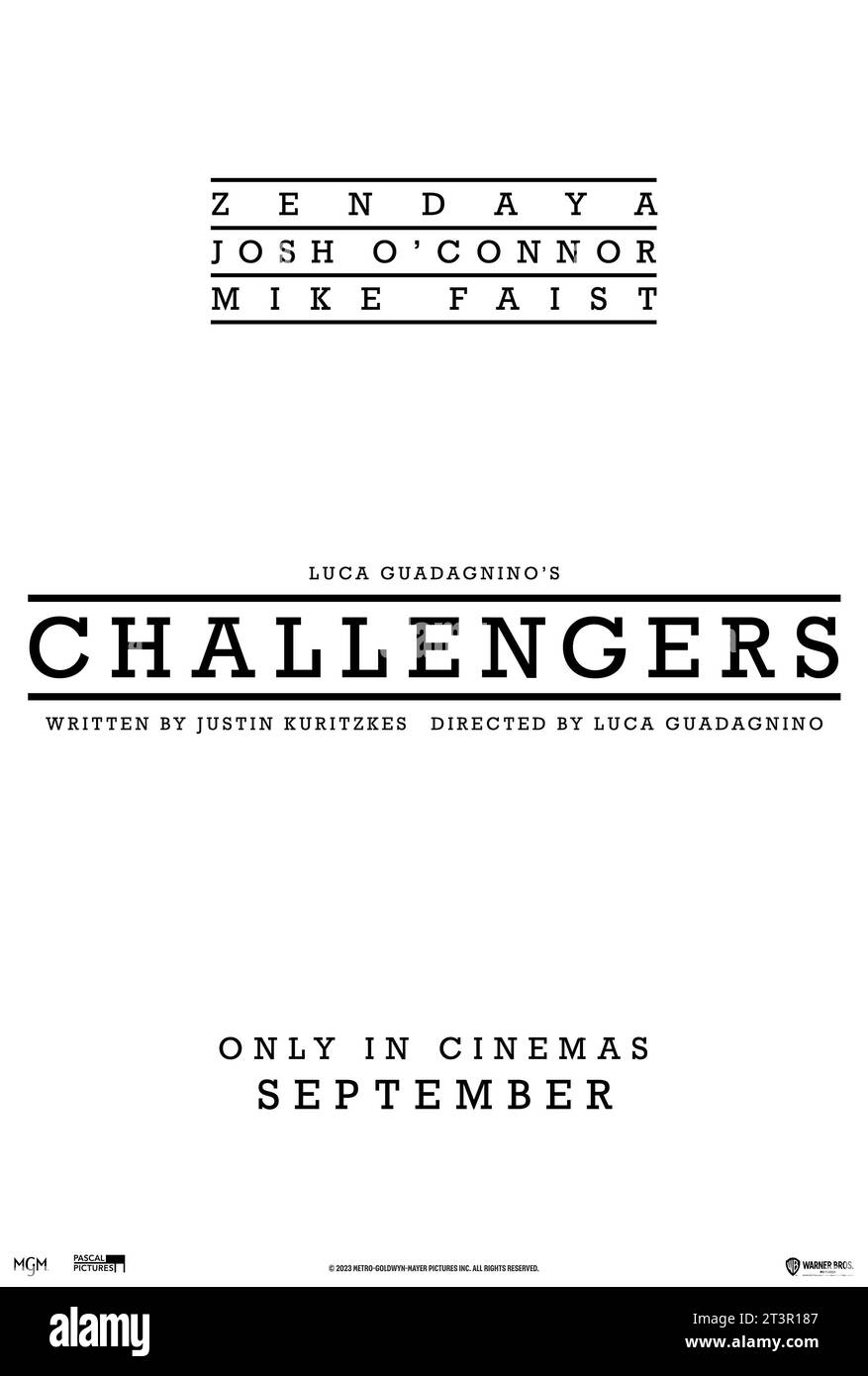 Challengers film poster Stock Photo - Alamy