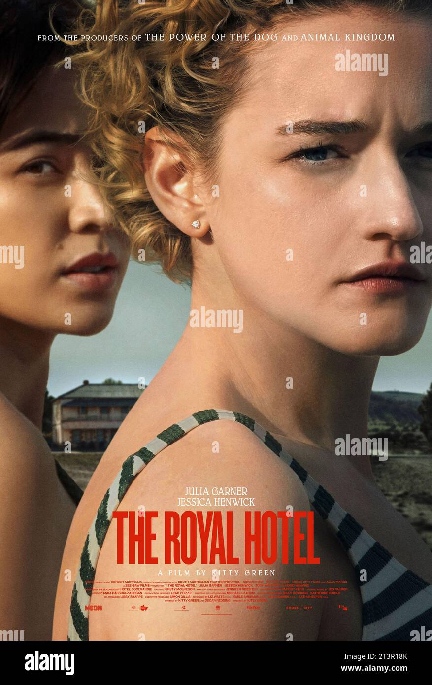 The Royal Hotel poster Julia Garner & Jessica Henwick Stock Photo - Alamy