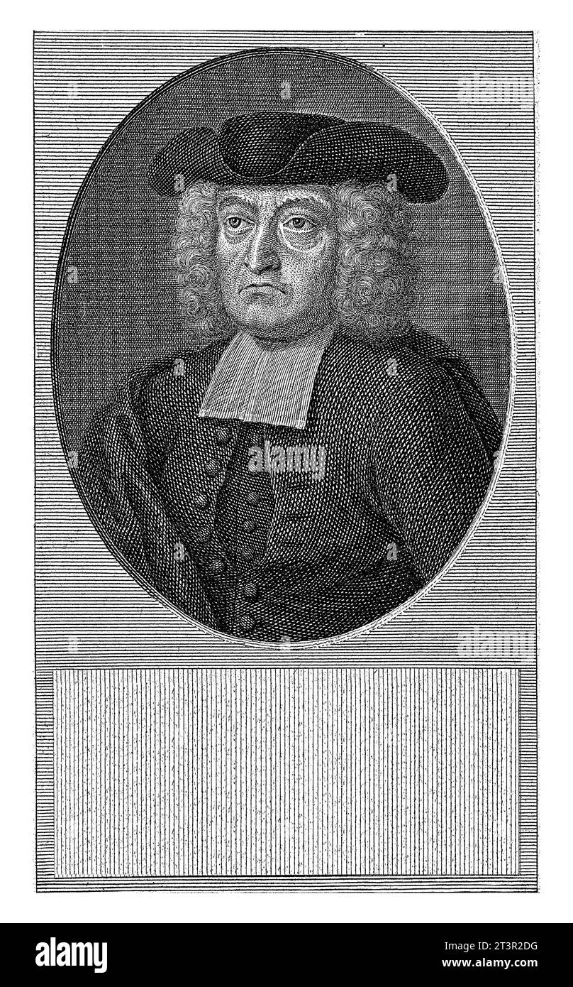 Portrait of Pieter Schrijver, Jacob Folkema, after Anna Folkema, 1702 ...