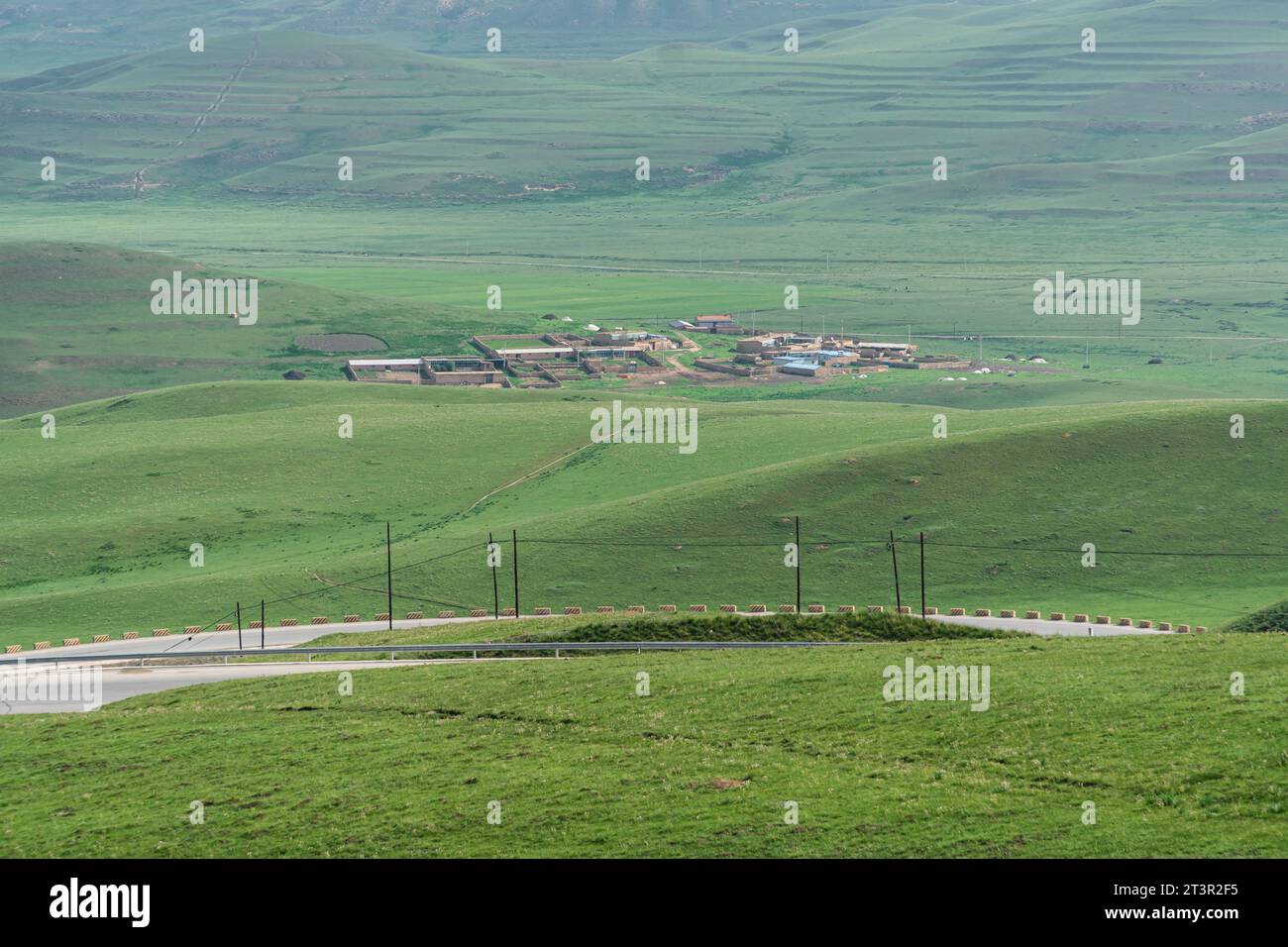 Grassland Scenery in Western China Stock Photo - Alamy
