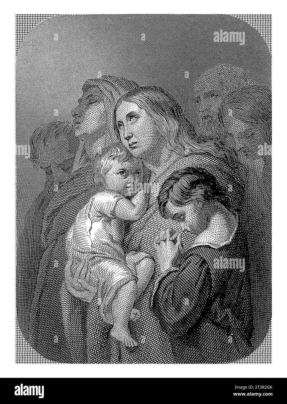 Group of Praying People, Dirk Jurriaan Sluyter, after Antonie Frederik ...