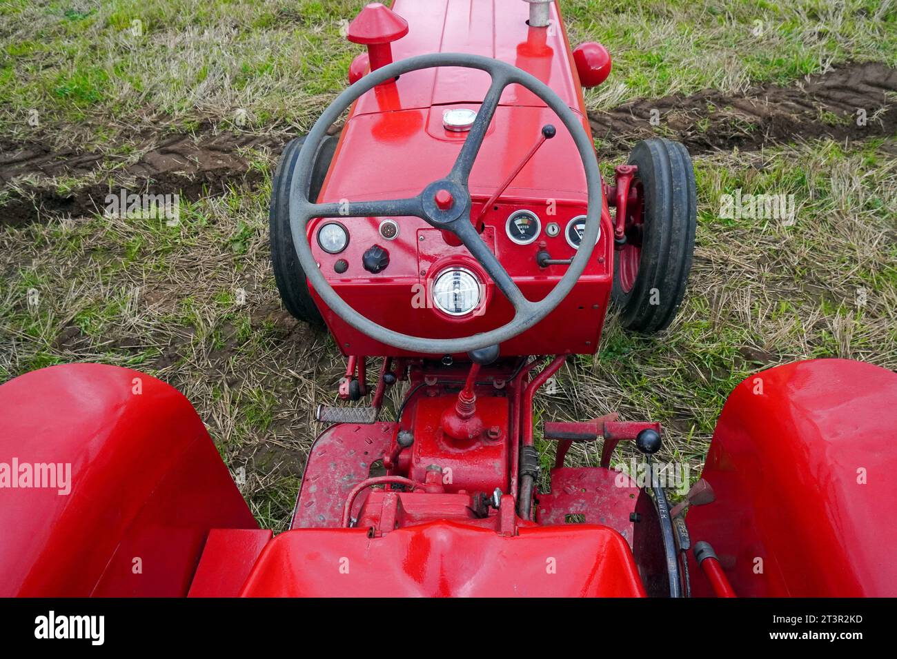 Red coloured 1964 McCormick International B 275 tractor on display at ...