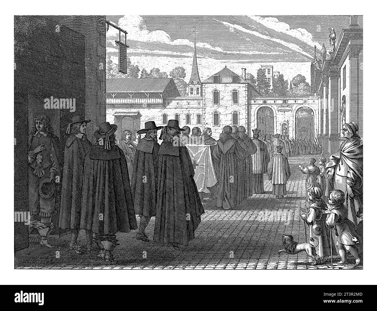 Burial of the dead, Abraham Bosse, 1640 - 1642 Funeral procession in ...