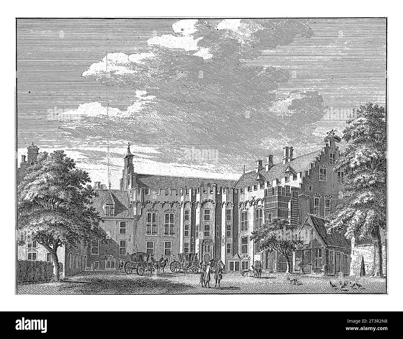 View of the Bisschopshof in Utrecht, from the courtyard, Hendrik ...