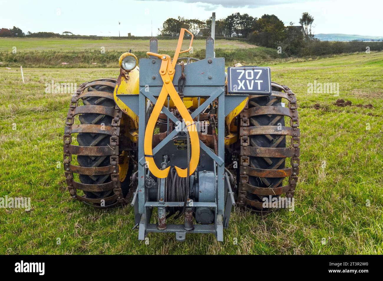 Rear equipment on a Ferguson 35 tractor, register number 707 XVT ...
