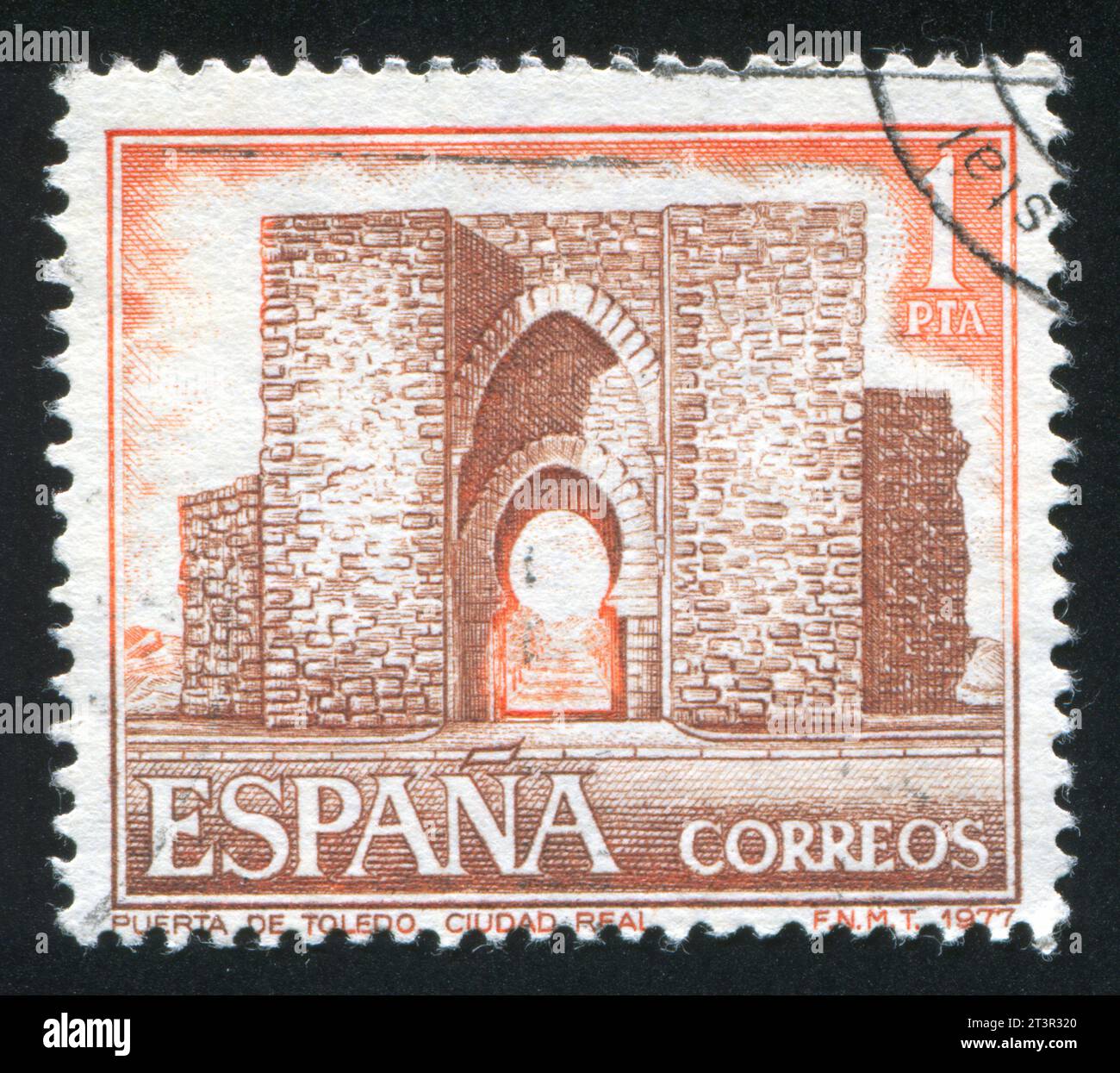 SPAIN - CIRCA 1977: stamp printed by Spain, shows Toledo Gate, circa ...