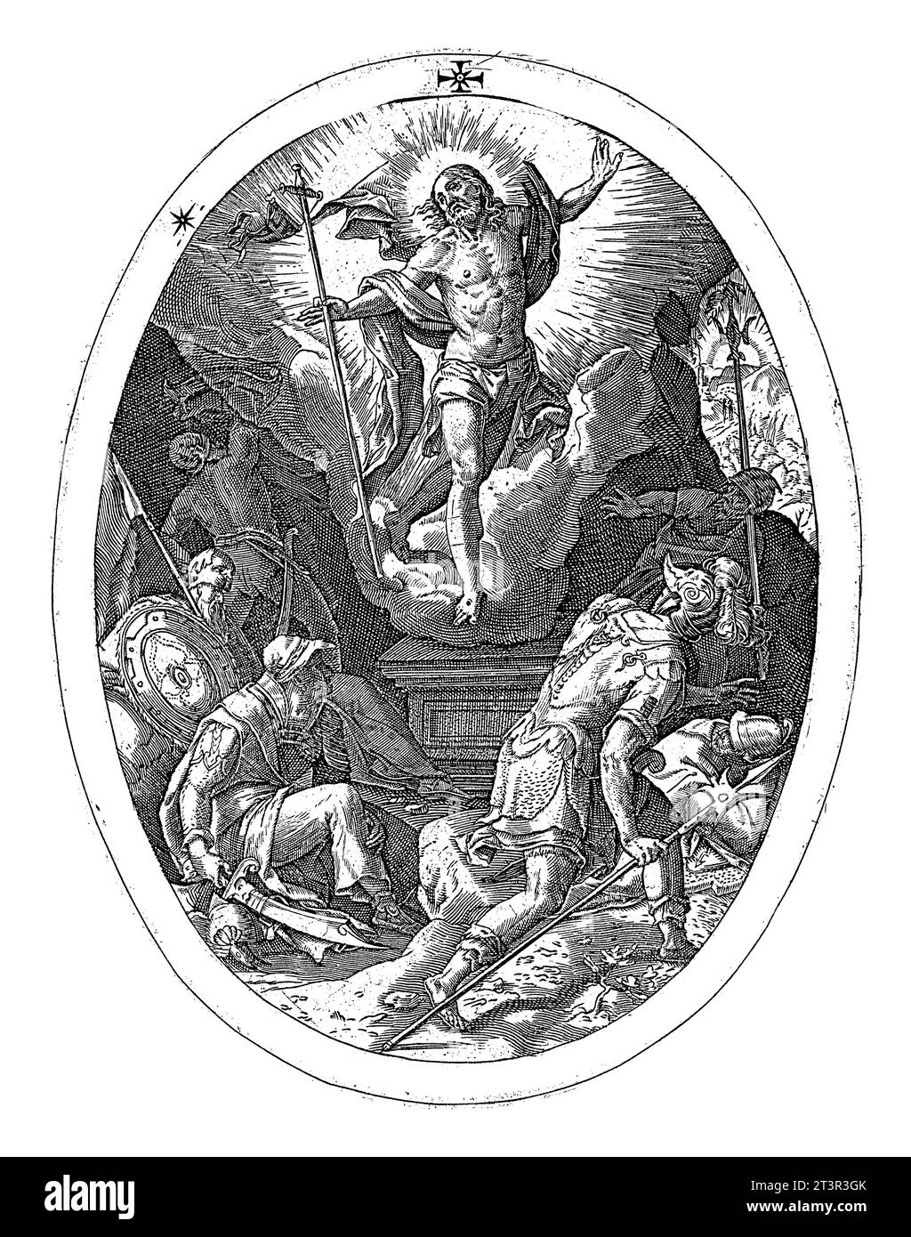 Resurrection of Christ, Crispijn van de Passe (I), 1600 Christ rises ...