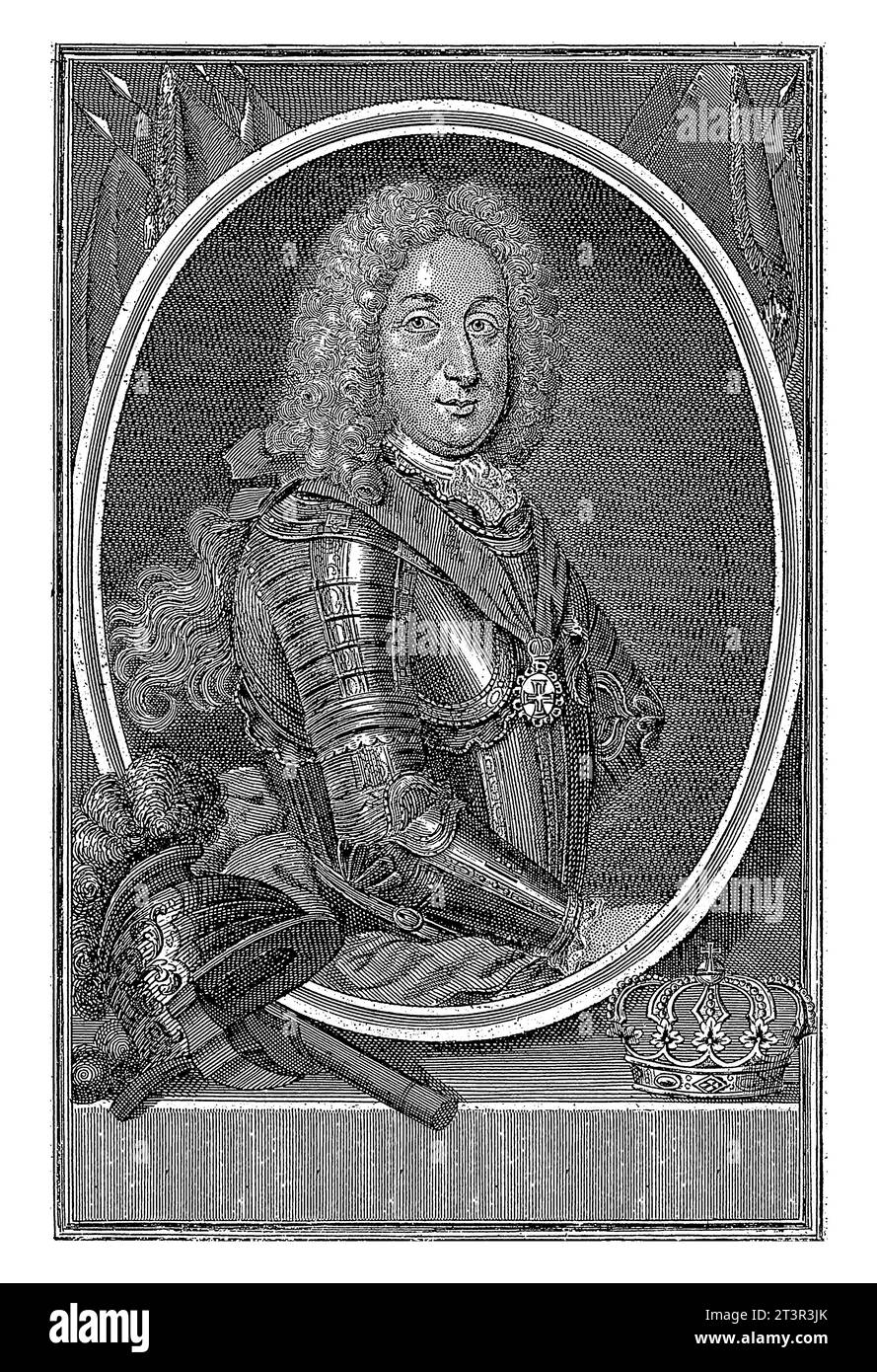 Portrait of John V, King of Portugal, Georg Paul Busch, c. 1716 - 1756 ...