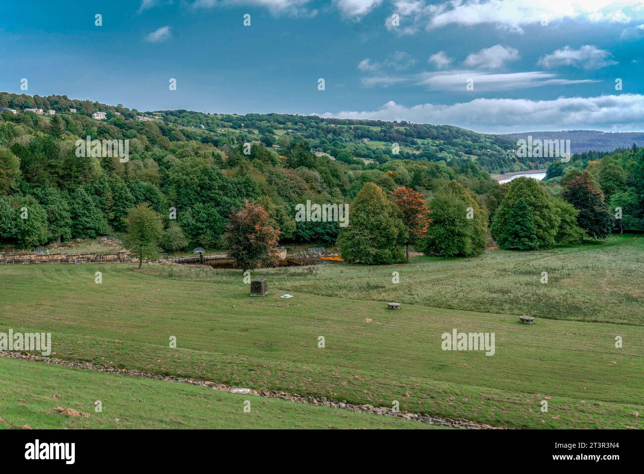 Overlooking Ewden Village from Broomhead reservoir Stock Photo - Alamy