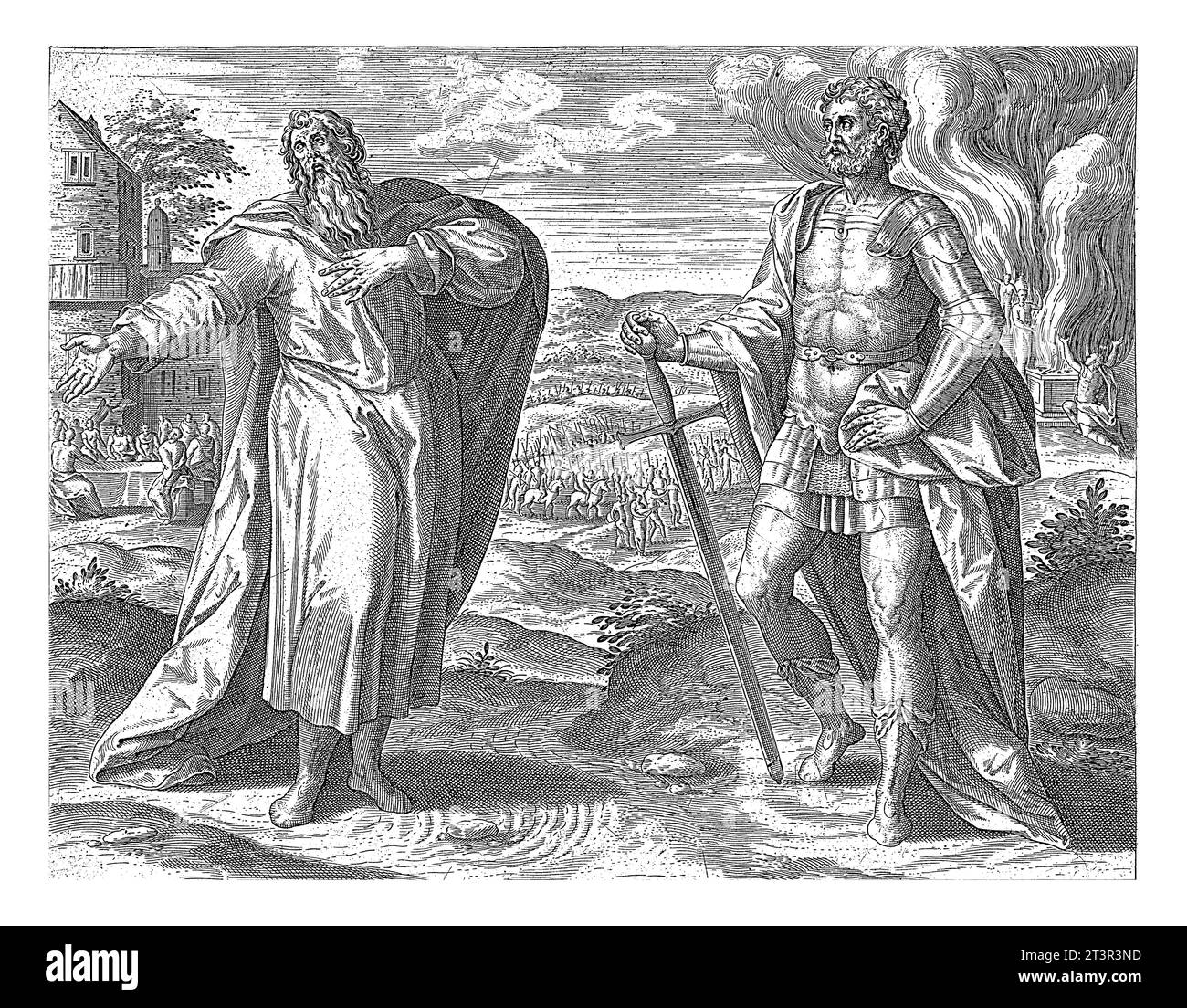 Ibsan and Jefta, Hans Collaert, after Jan Snellinck, 1585 The judges ...