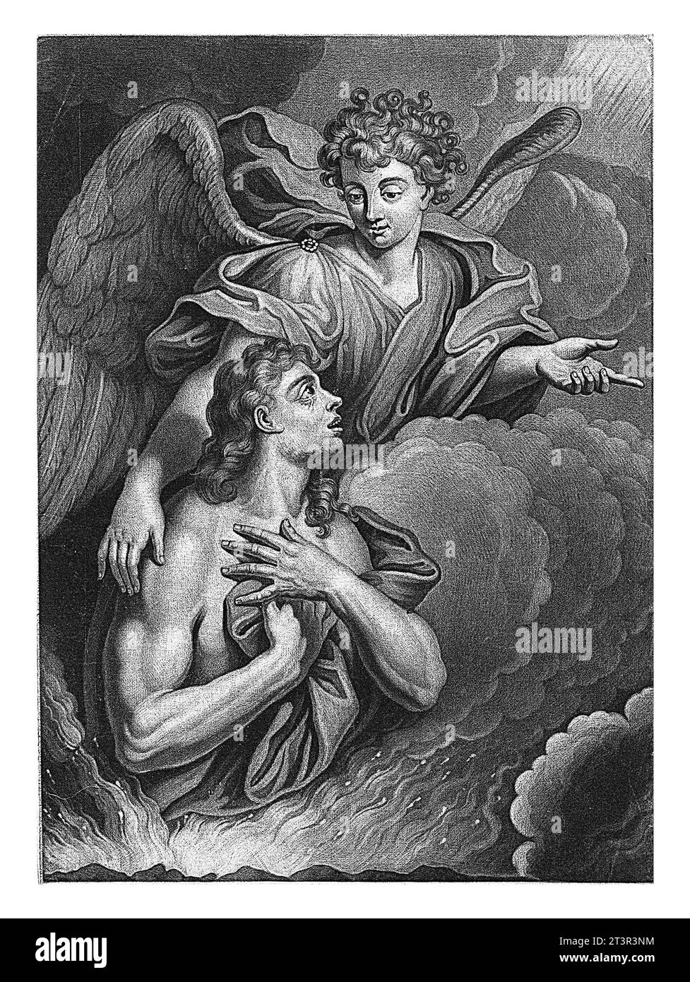 Soul in purgatory prays for mercy, Pieter Schenk (I), 1670 - 1713 In ...
